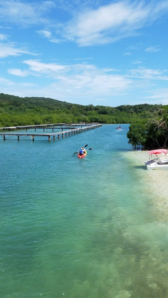 A walk through tour of Mahogany Beach located at Mahogany Bay, Roatan.